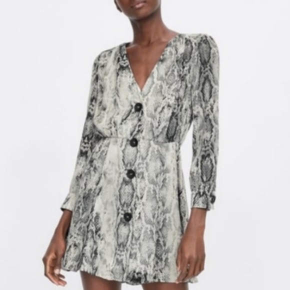 Zara | Dresses | Zara Snake Print Dress | Poshmark
